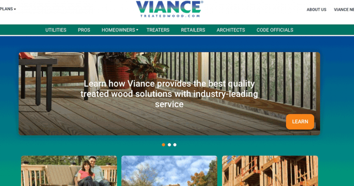 Viance Announces New Website Launch | Treated Wood